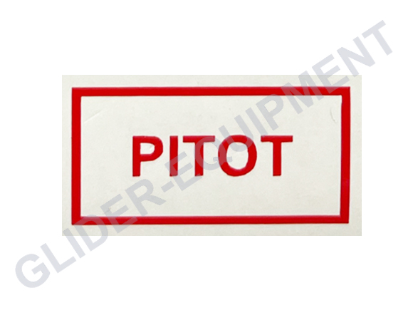 Waarschuwingssticker/Aanwijzingssticker 'Pitot' rood [SR112377 ...